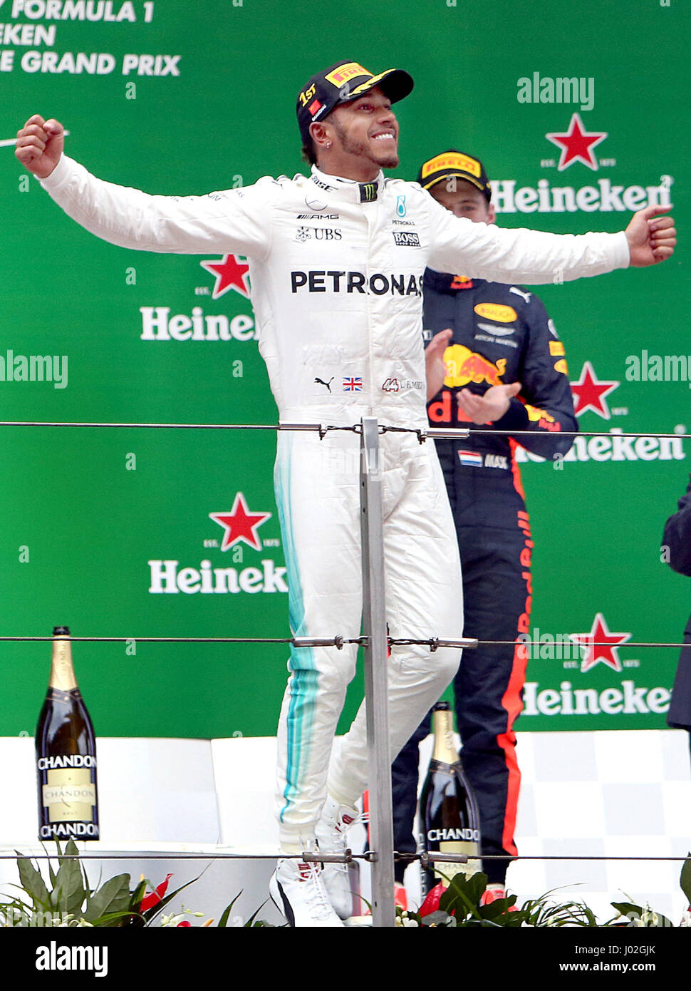 Shanghai, China. 9th Apr, 2017. Mercedes driver Lewis Hamilton of ...
