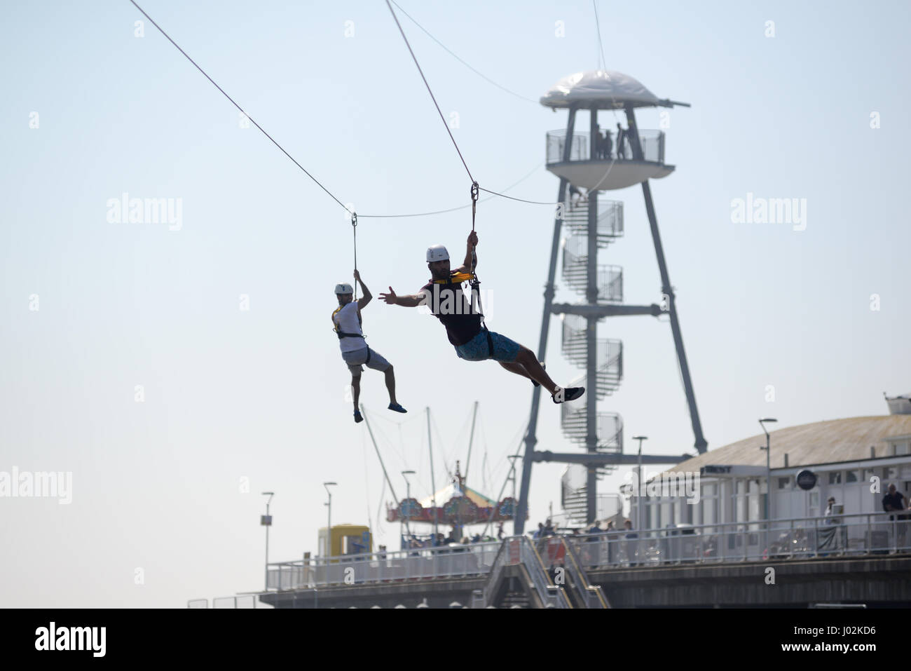 Bournemouth zip wire hi-res stock photography and images - Alamy