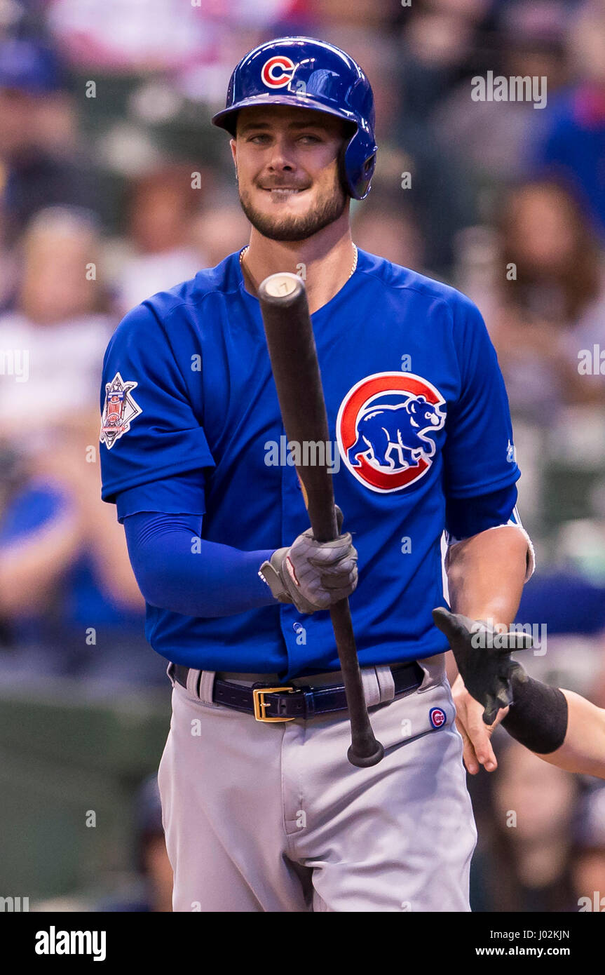 Milwaukee, WI, USA. 08th Apr, 2017. Chicago Cubs third baseman Kris ...