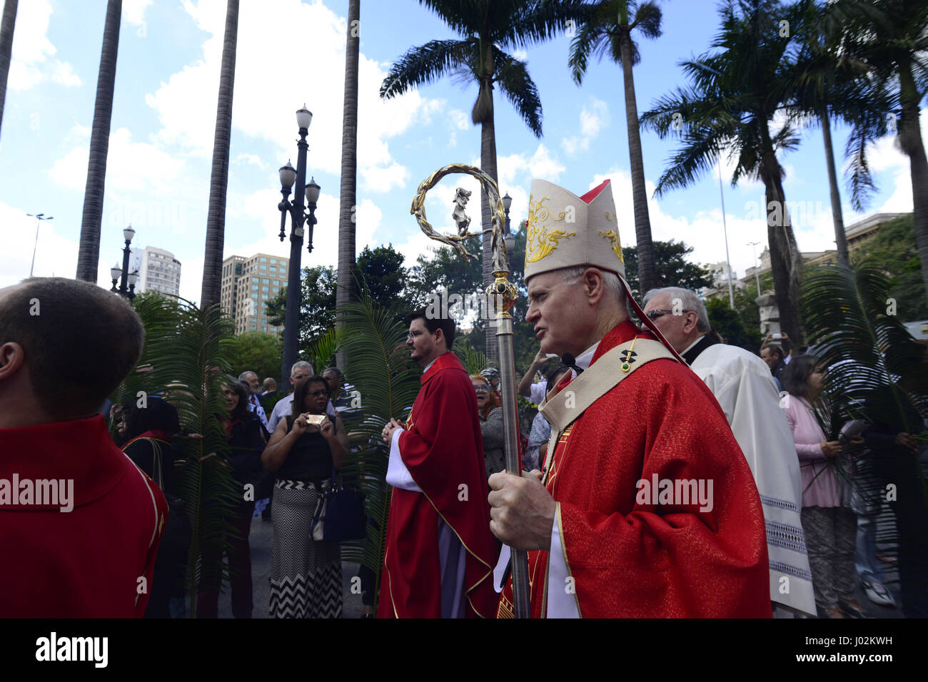 April 9, 2017 - SÃ¢O Paulo, SÃ£o paulo, Brazil - Cardinals during the ...