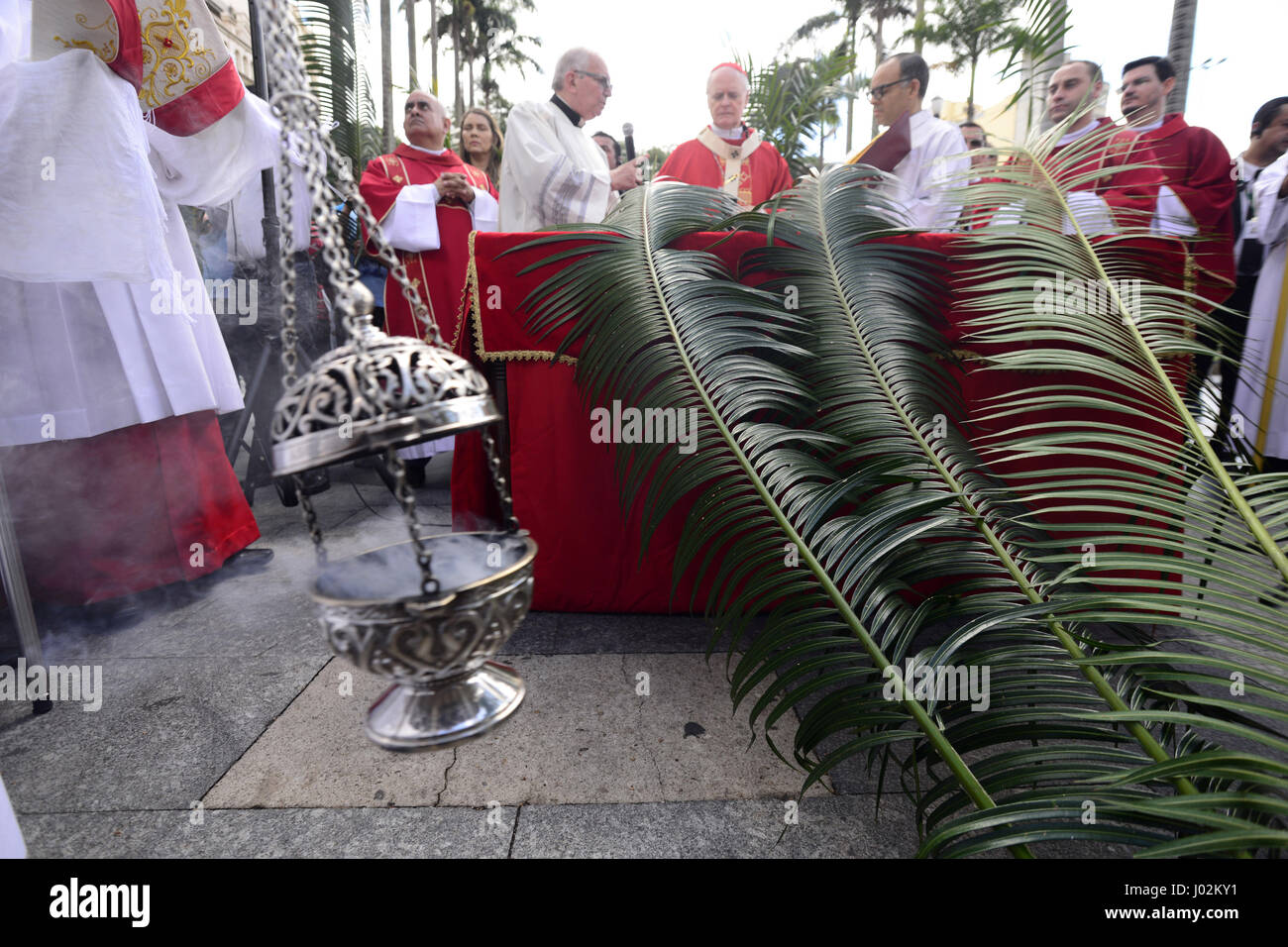 April 9, 2017 - SÃ¢O Paulo, SÃ£o paulo, Brazil - Cardinals during the ...