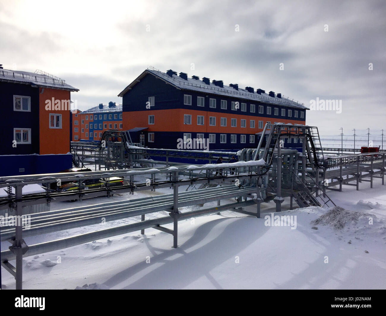 Sabetta, Russia. 30th Mar, 2017. Workers' housing in Sabetta, Russia ...