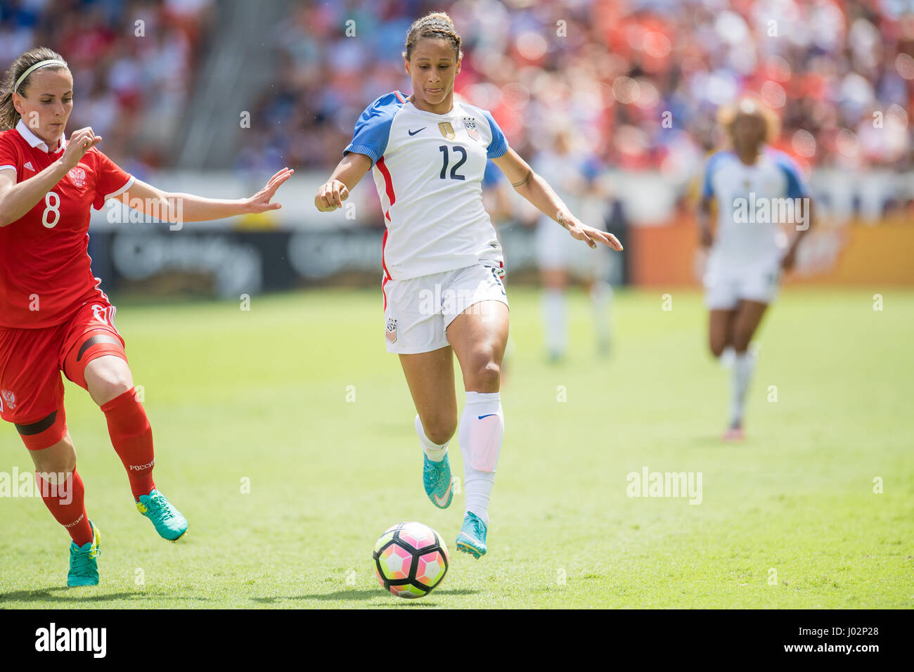 Houston, TX, USA. 9th Apr, 2017. United States forward Lynn Williams ...