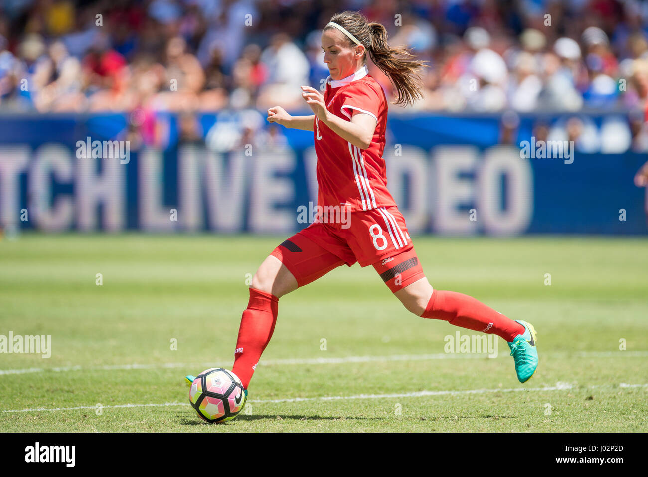 Houston, TX, USA. 9th Apr, 2017. Russia defender Daria Makarenko (8 ...