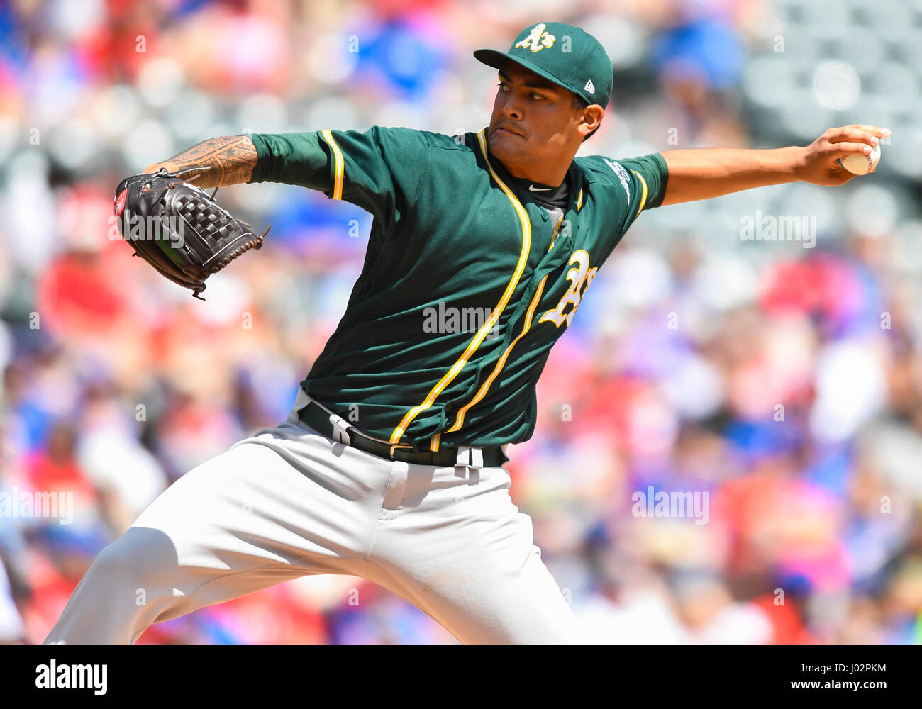 APR 09, 2017: Oakland Athletics starting pitcher Sean Manaea #55 ...
