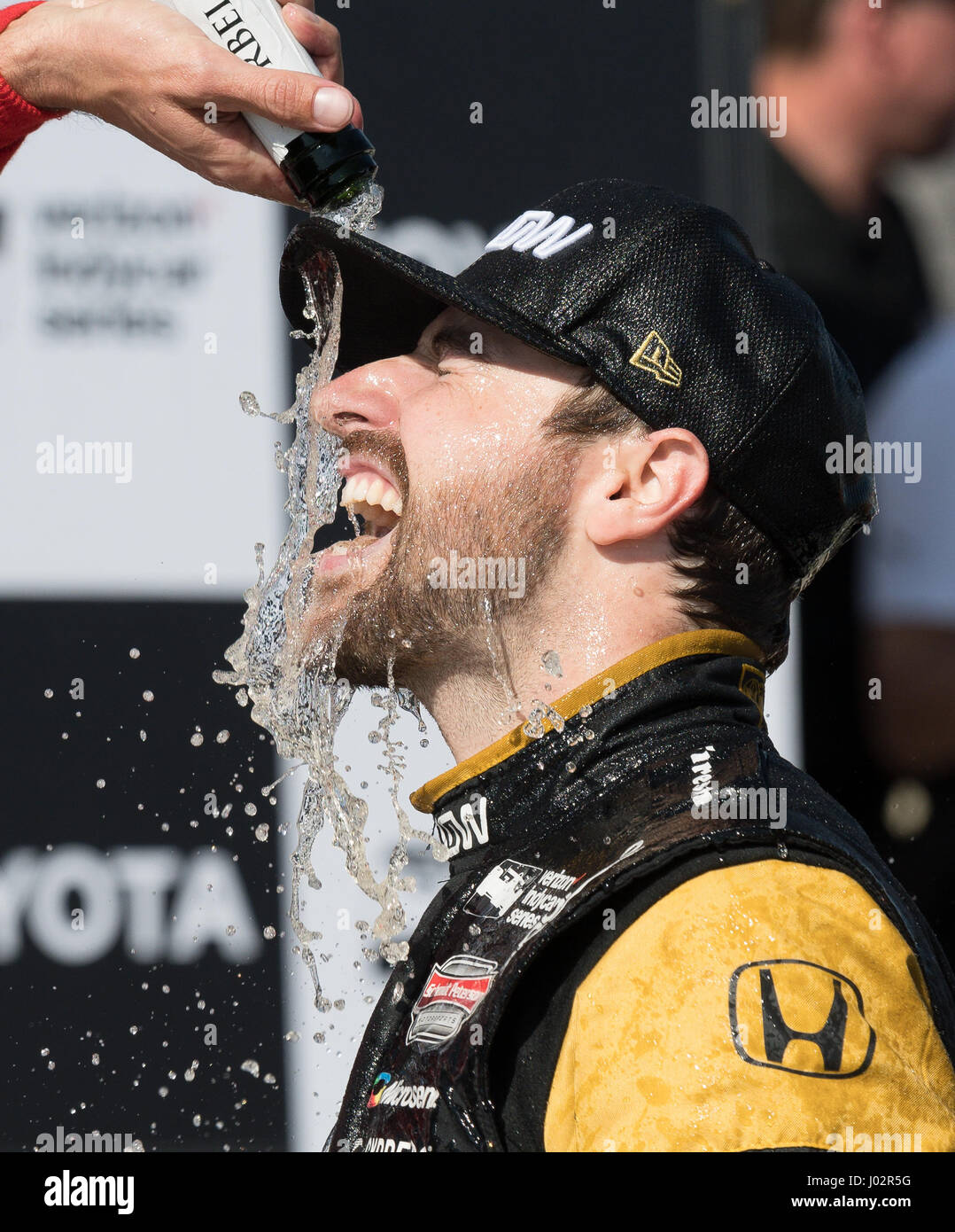 Long Beach, California, USA. 9th April, 2017. James Hinchcliffe driving ...
