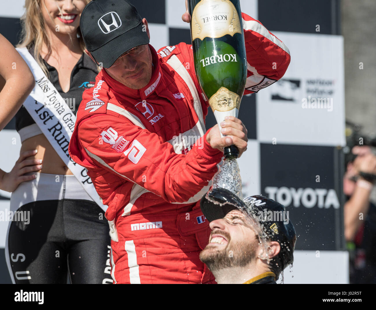 Long Beach, California, USA. 9th April, 2017. James Hinchcliffe driving ...