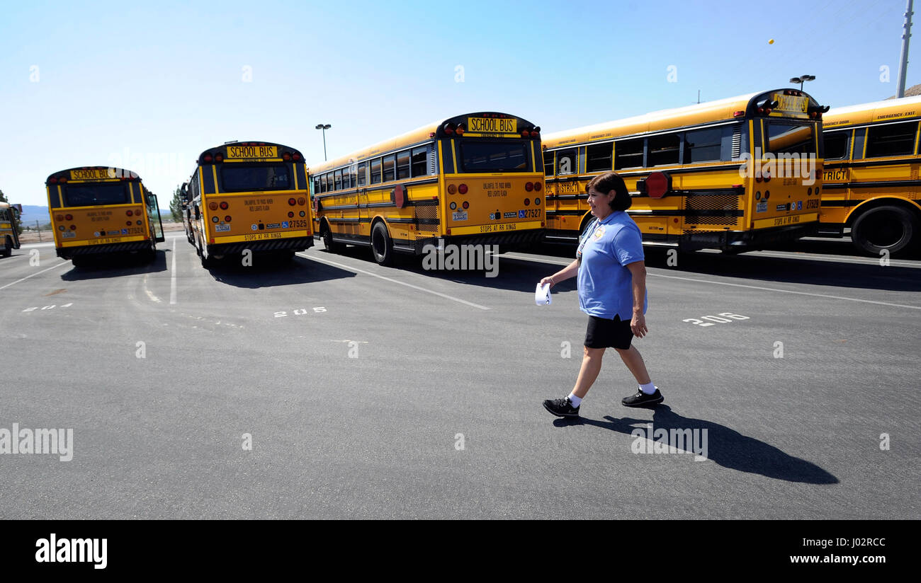 Las Vegas, Nevada, USA. 24th Aug, 2012. School bus driver Dede Chavez ...
