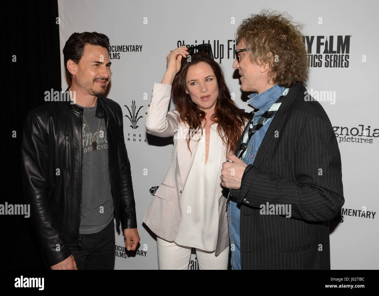 Brad Wilk, Juliette Lewis and Mick Rock arrive for the Premiere Of ...
