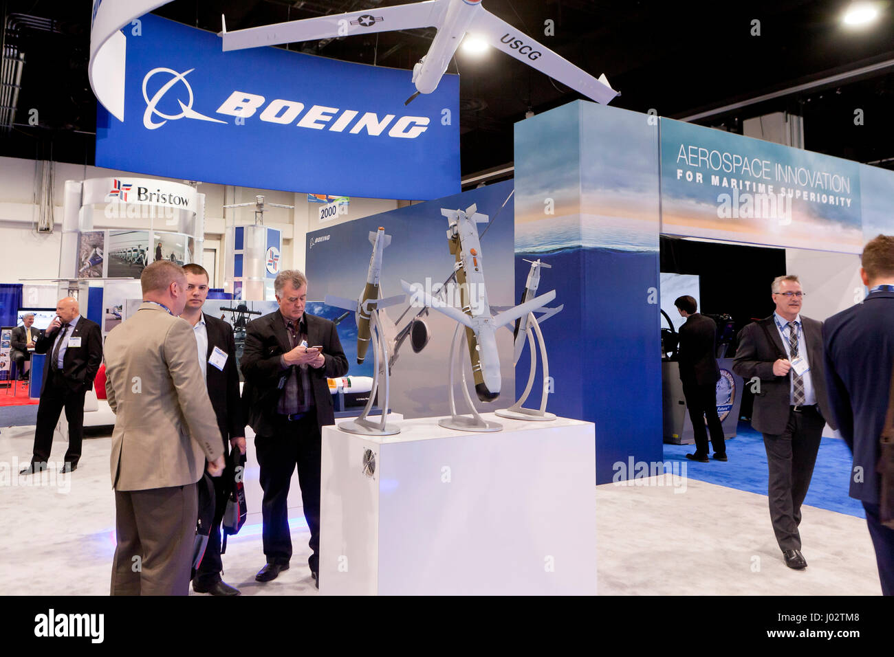 Boeing exhibit booth at 2017 US Navy League Sea-Air-Space Exposition ...