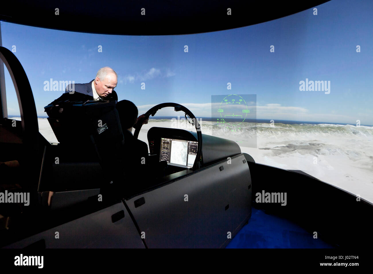 Boeing fighter jet flight simulator - USA Stock Photo - Alamy