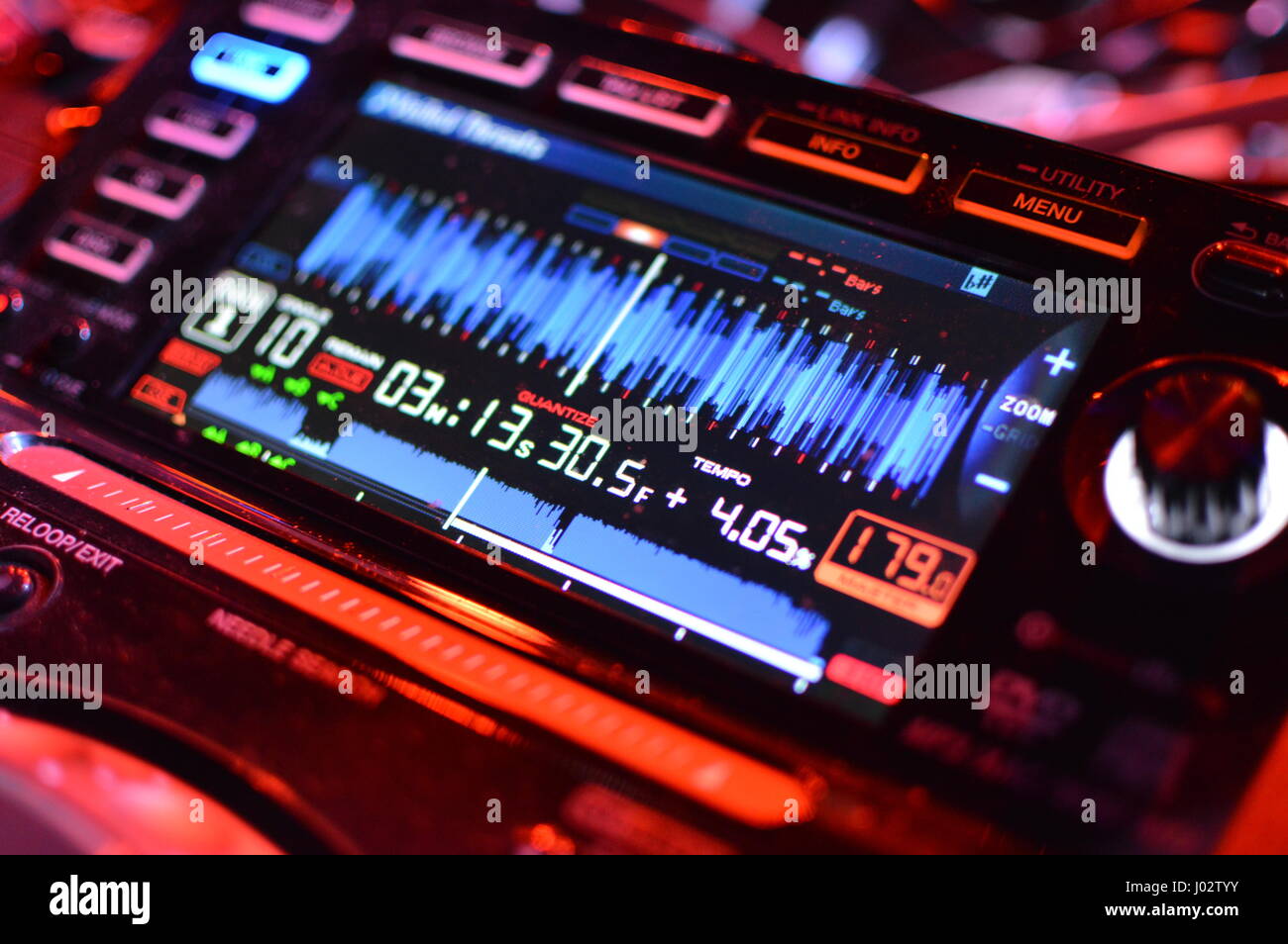 Pioneer CDJ Screen Close Up Stock Photo - Alamy