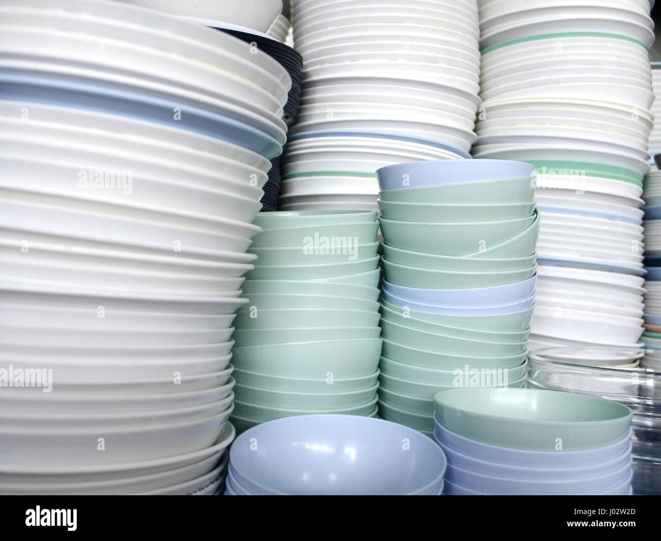 Many dishes by the Division and many sizes Stock Photo - Alamy
