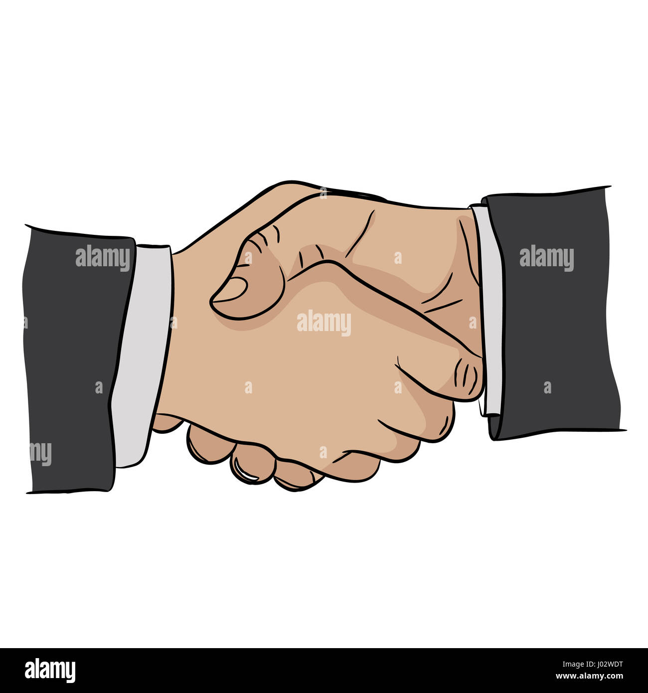 Handshake teamwork agreement business Cut Out Stock Images & Pictures ...