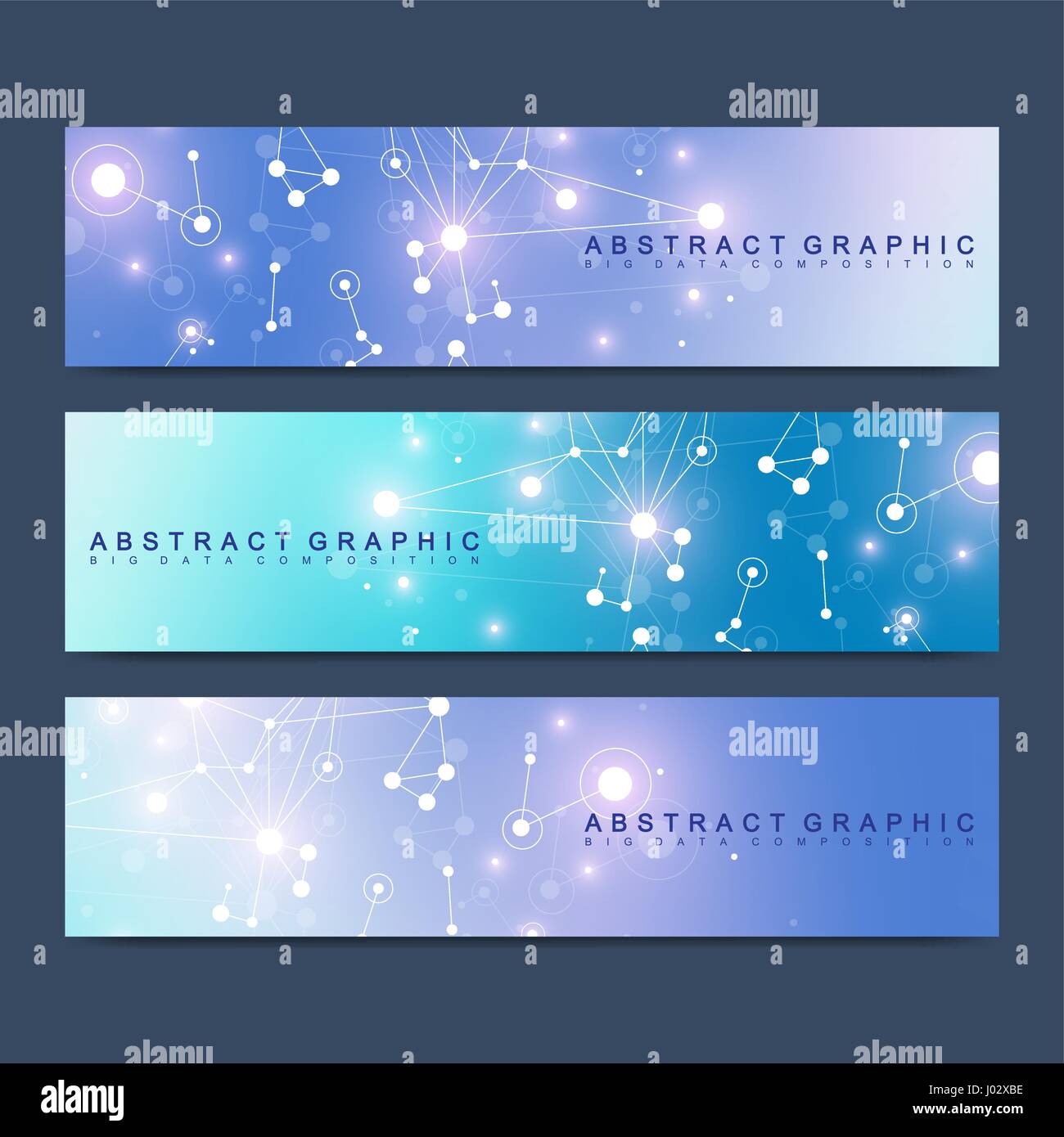 Modern scientific set of vector banners. Geometric abstract ...