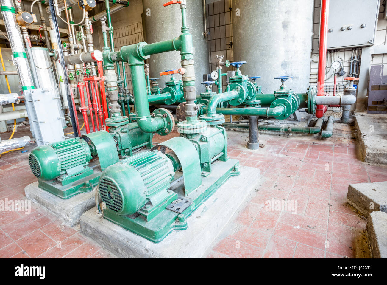 in the technical area, there are boosters for the water pipes of the ...