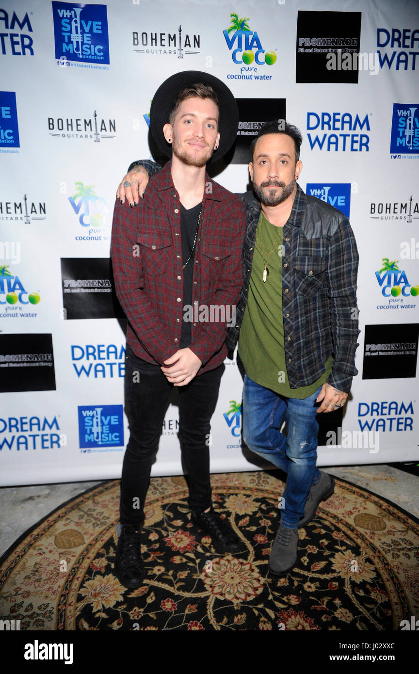 Alexander James A. J. McLean (r) attends VH1 Rock The Schools Concert ...