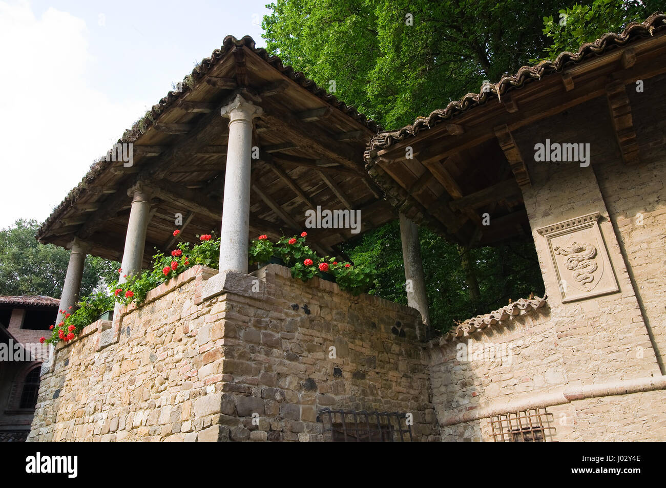 Typical house. Grazzano Visconti. Emilia-Romagna. Italy Stock Photo - Alamy