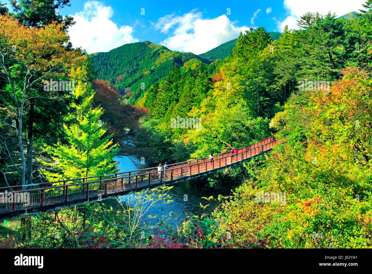 Ishibunebashi Bridge Akigawa Keikoku Valley Akiruno-shi Tokyo Japan ...