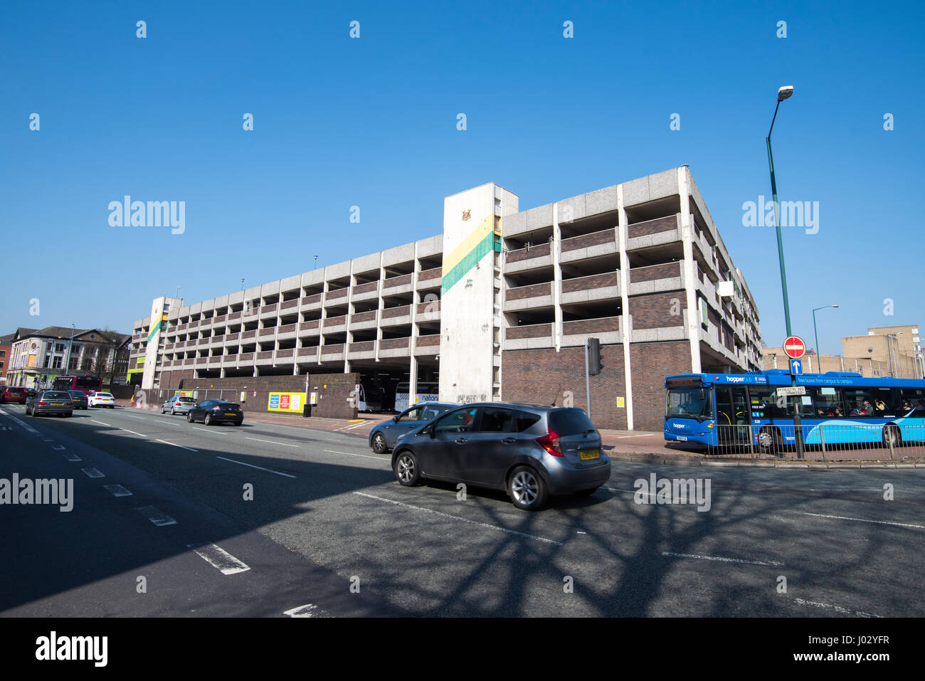 The old Broadmarsh Car Park and Bus Station before demolition work ...
