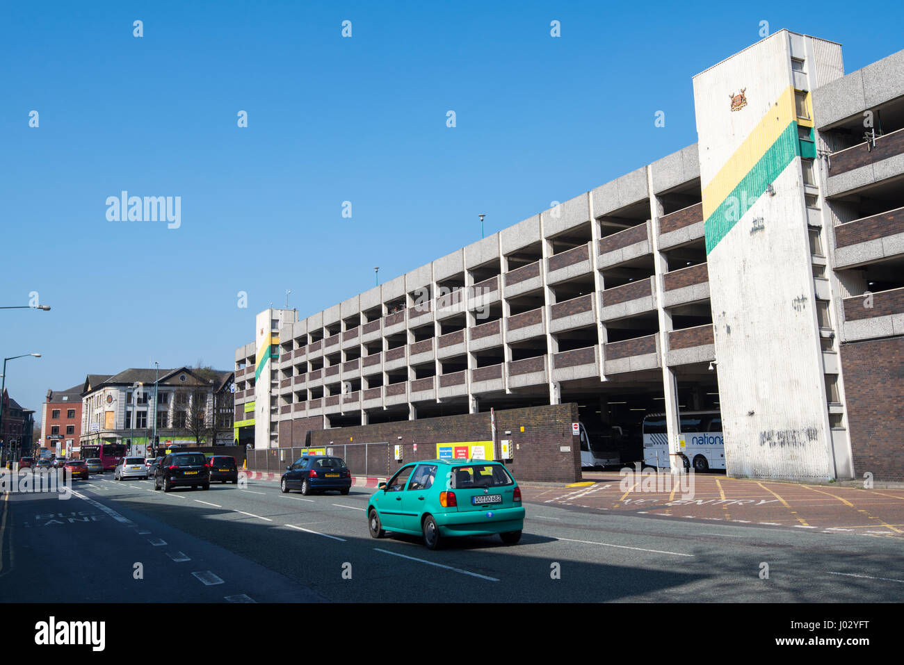 The old Broadmarsh Car Park and Bus Station before demolition work ...