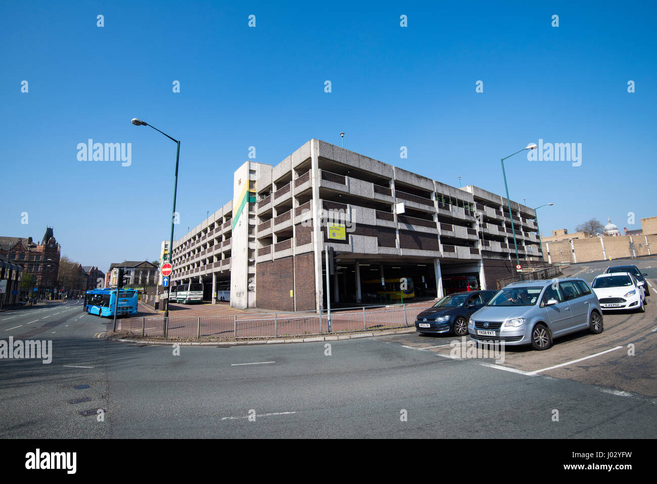 The old Broadmarsh Car Park and Bus Station before demolition work ...