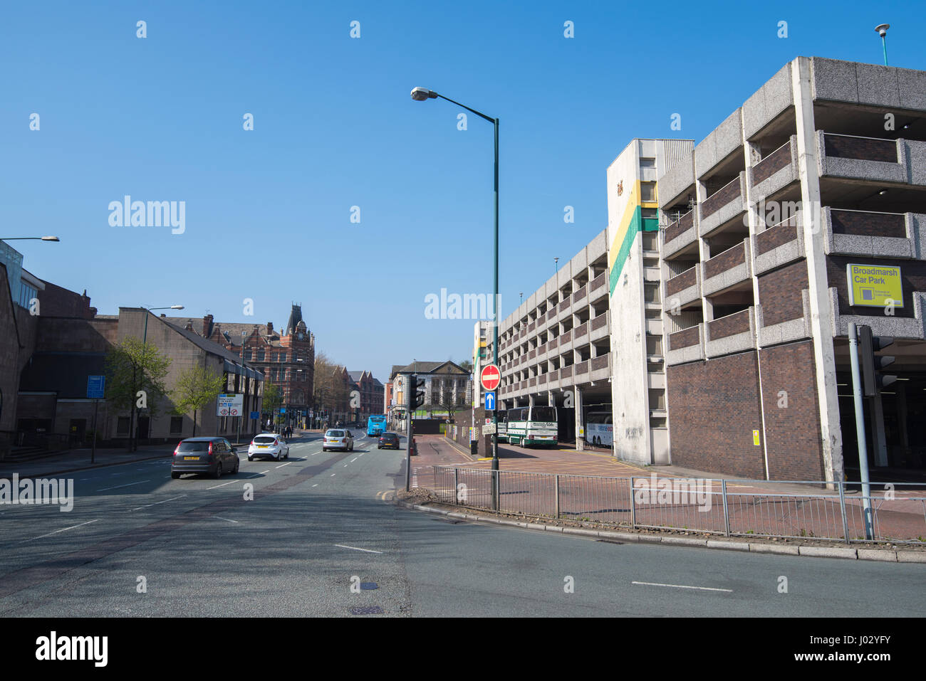 The old Broadmarsh Car Park and Bus Station before demolition work ...