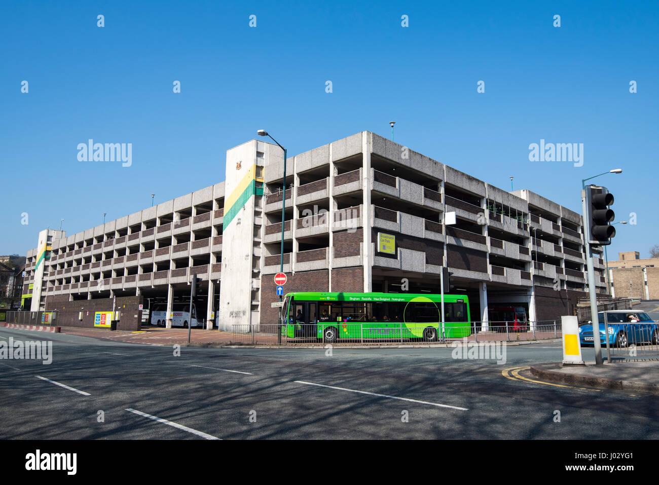The old Broadmarsh Car Park and Bus Station before demolition work ...