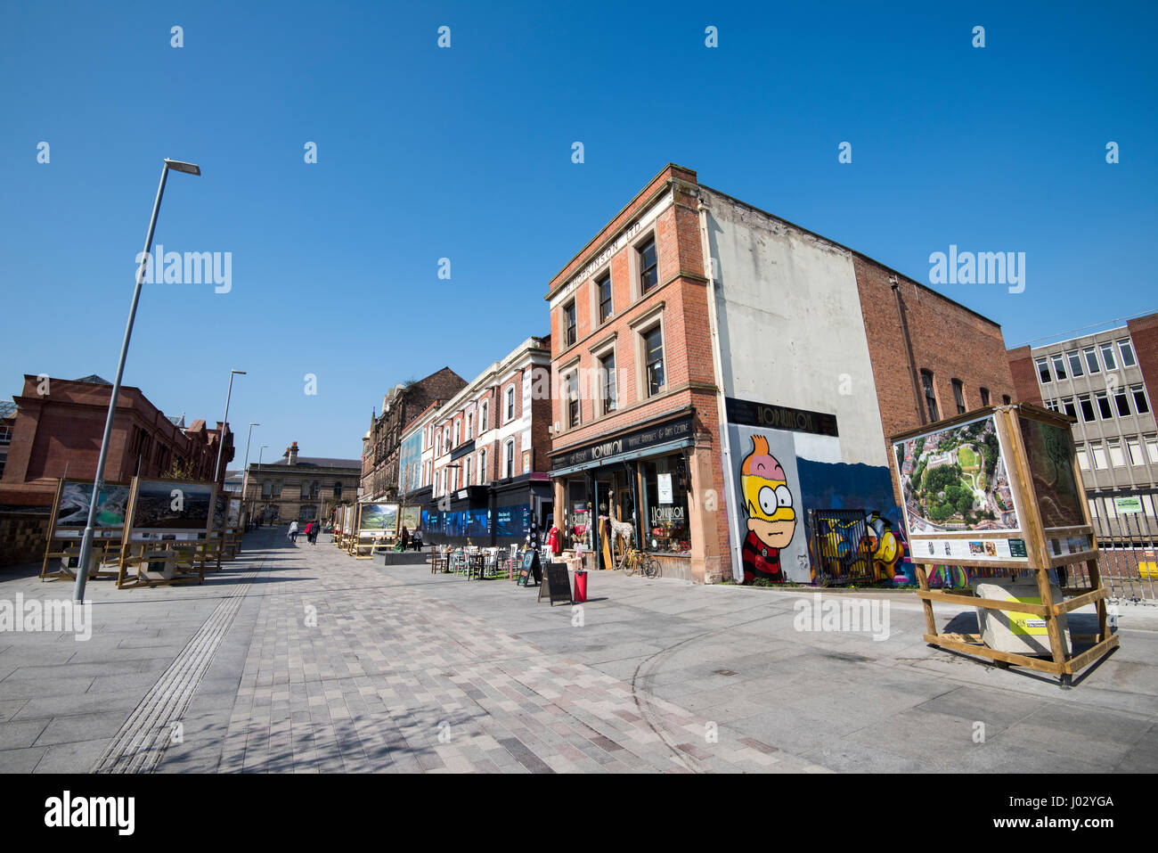 Britain from the Air Exhibition on Station Street in Nottingham City ...