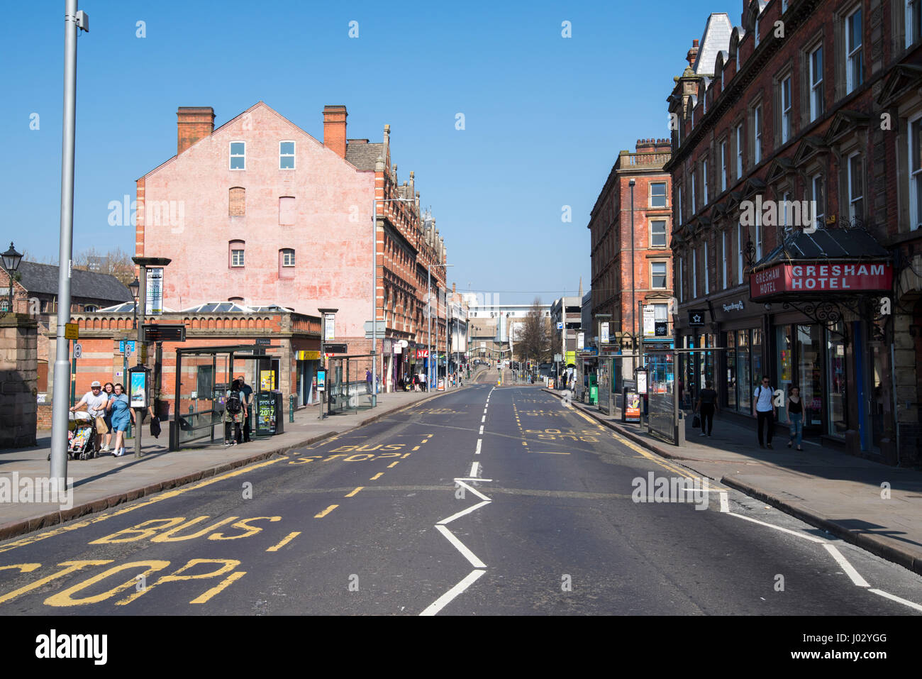 Carrington Street in Nottingham, Nottinghamshire England UK Stock Photo ...