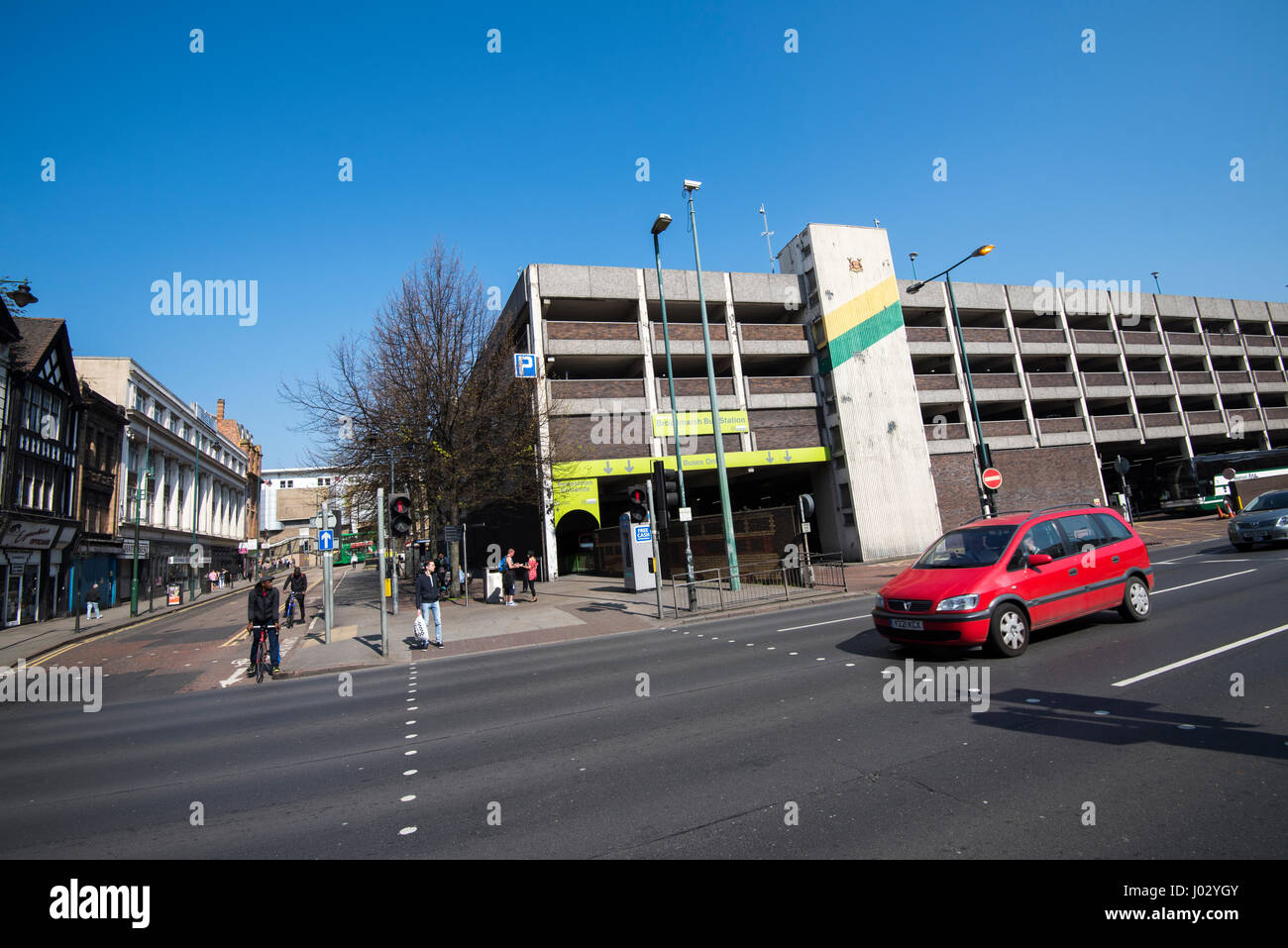 The old Broadmarsh Car Park and Bus Station before demolition work ...