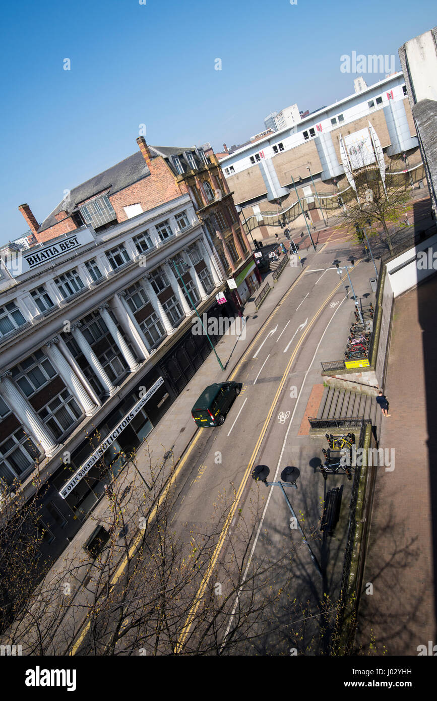 Carrington Street in Nottingham before construction work and ...