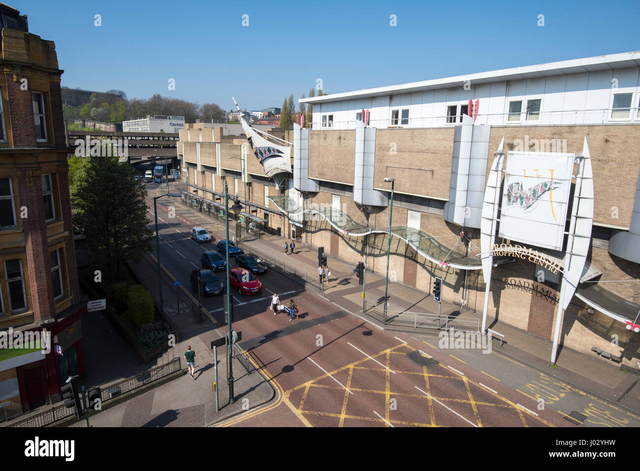 Collin Street and Broadmarsh Shopping Centre, viewed from the top of ...