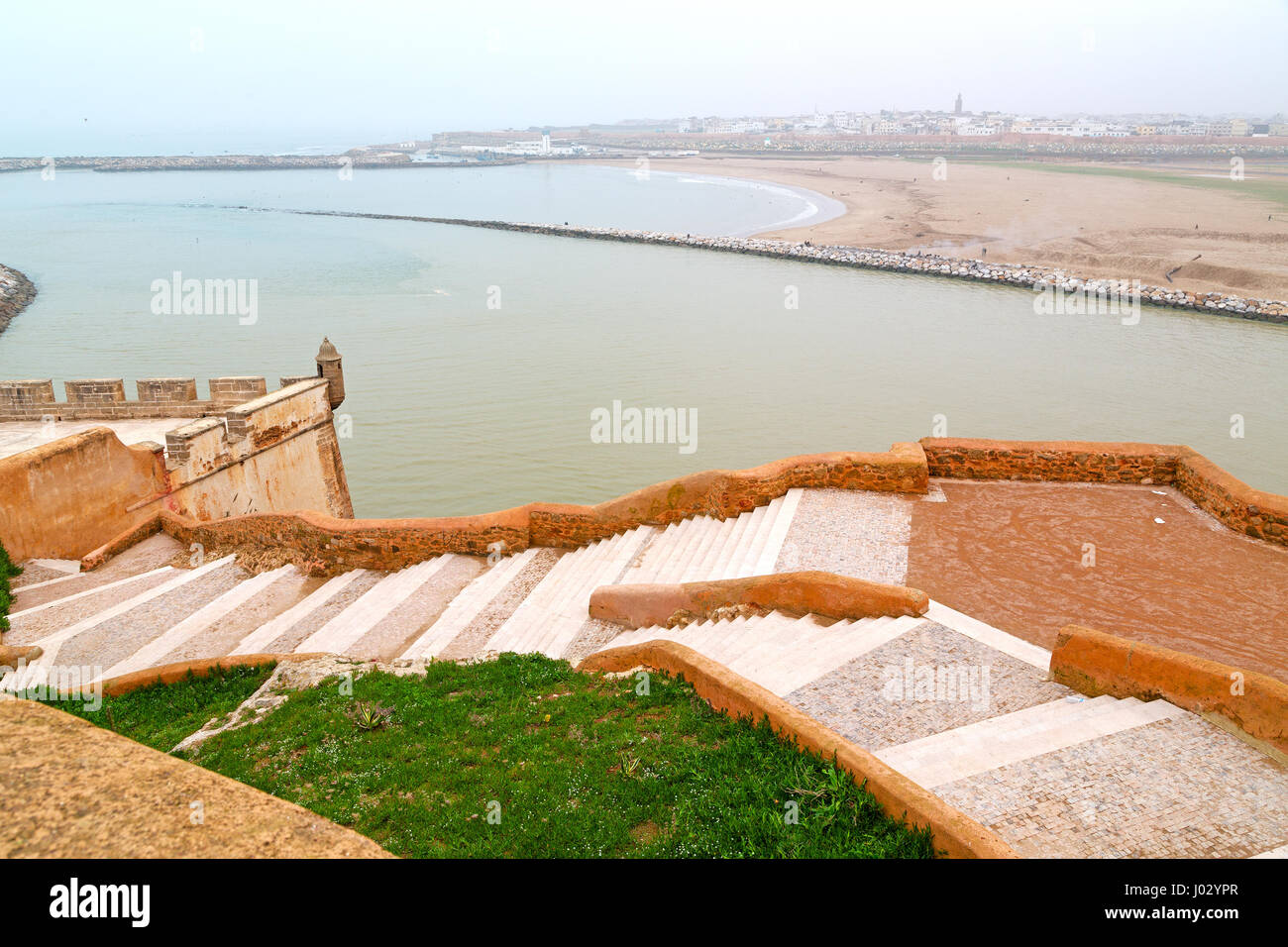 in rabat morocco the old castle near the ocean coastline Stock Photo ...