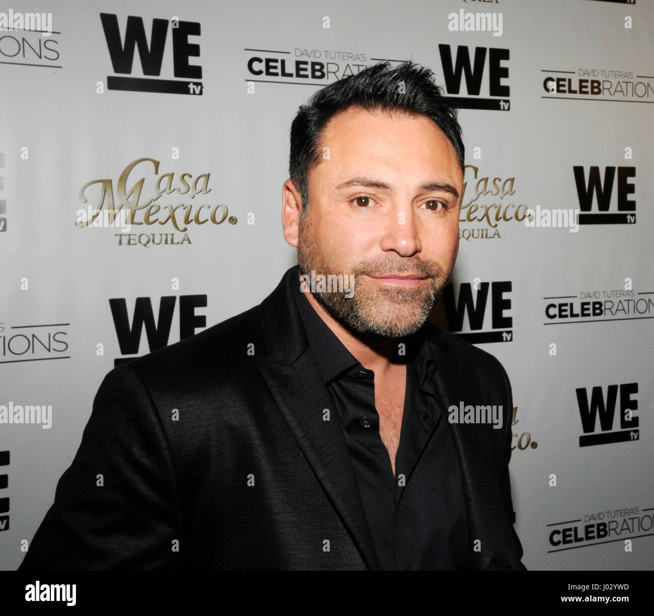 Boxer Oscar De La Hoya arrives at the launch of Casa Mexico Tequila at ...