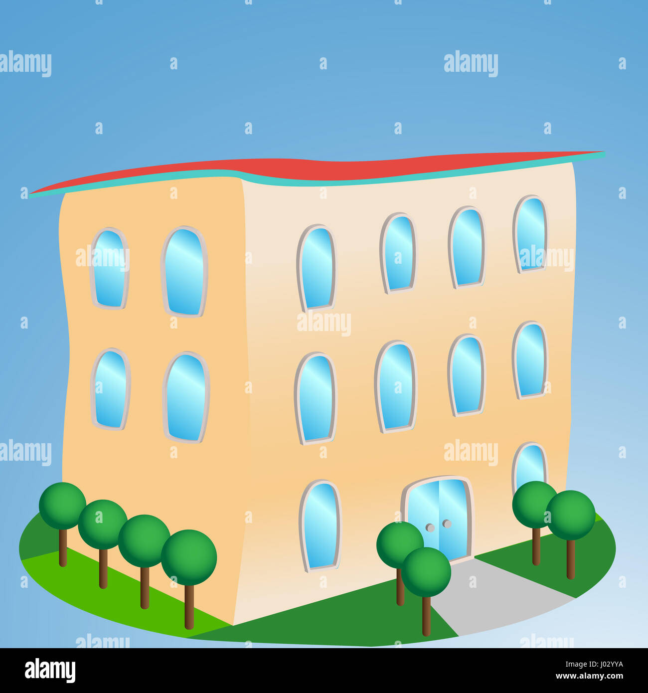 Cartoon buildings hi-res stock photography and images - Alamy
