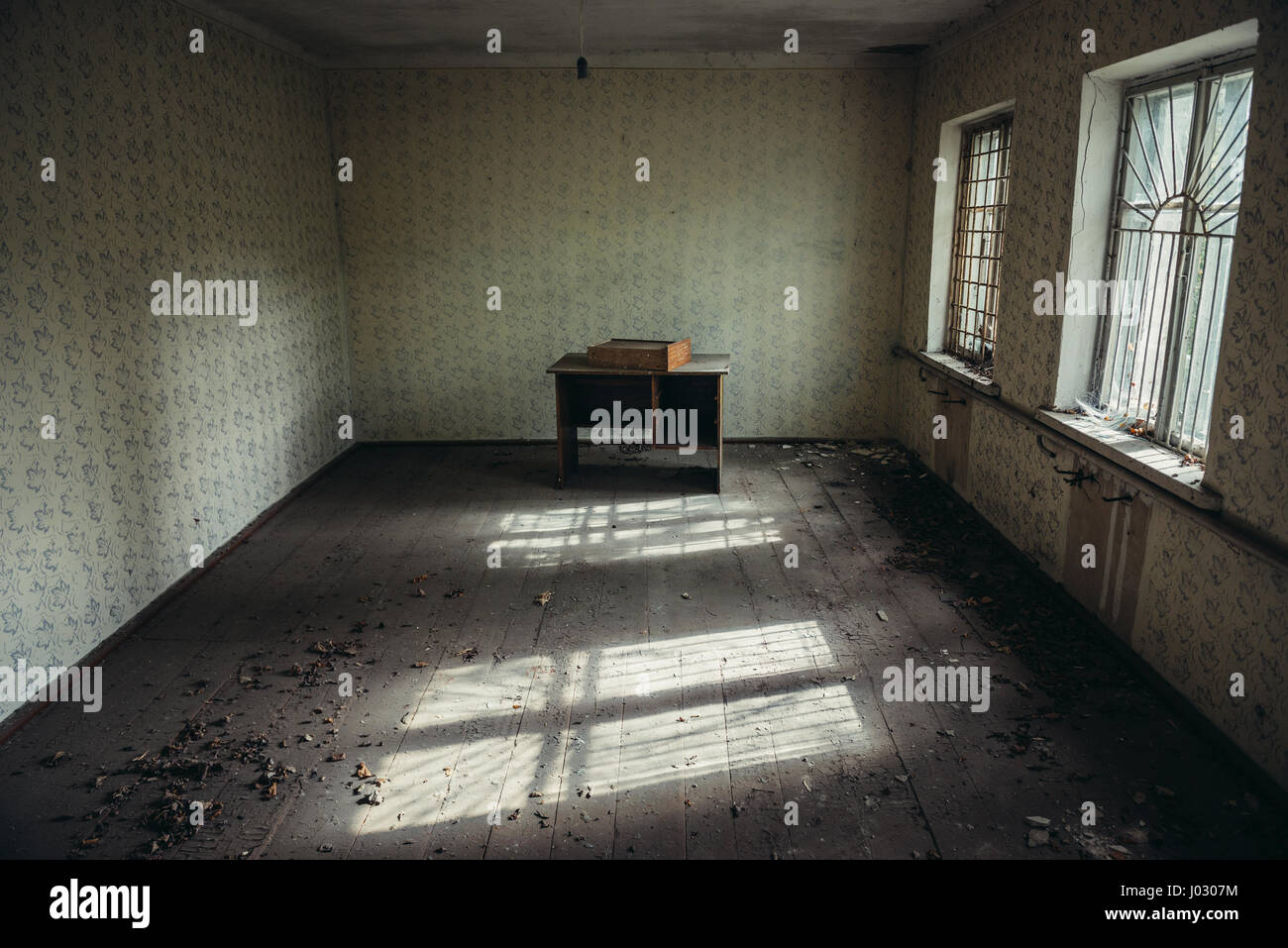 Empty building in Mashevo abandoned village of Chernobyl Nuclear Power ...