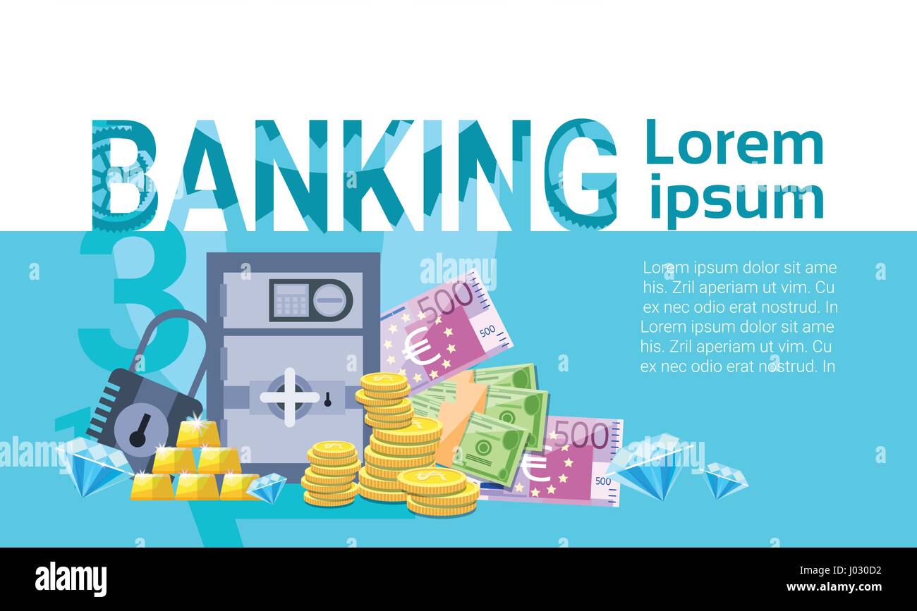 Banking Money Savings Business Finance Banner Stock Vector Image & Art ...