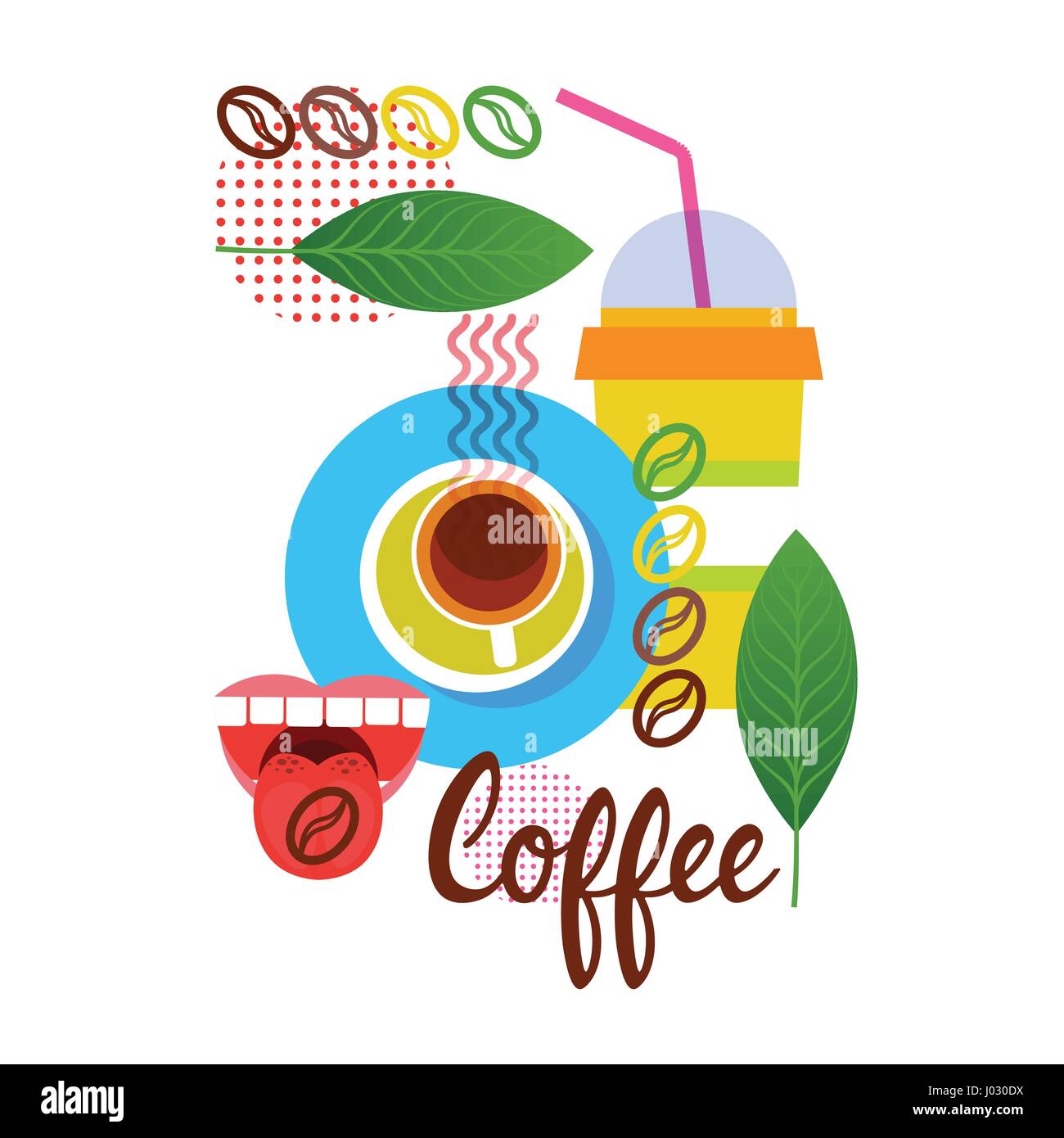Coffee Cup Break Breakfast Drink Beverage Stock Vector Image & Art - Alamy