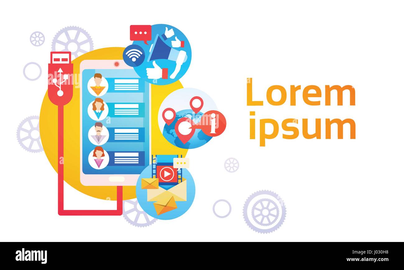 Communication concept technology cell Stock Vector Images - Alamy