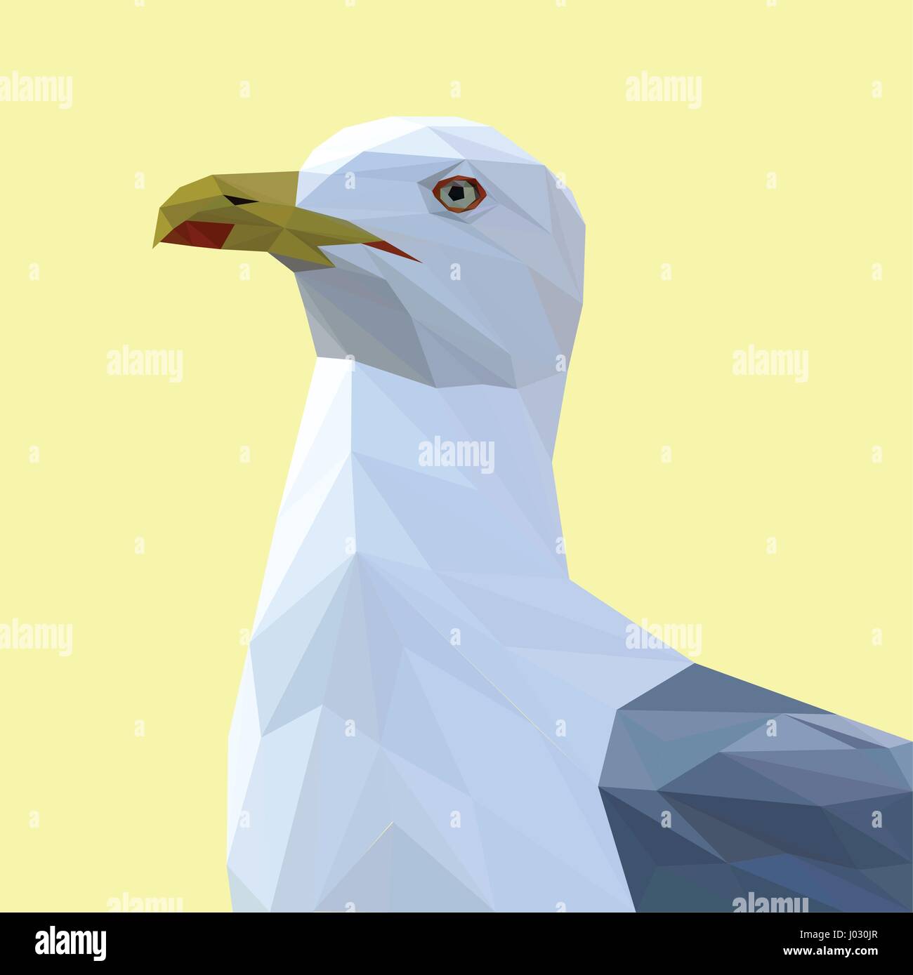 Seagull bird low poly design. Triangle vector illustration Stock Vector ...