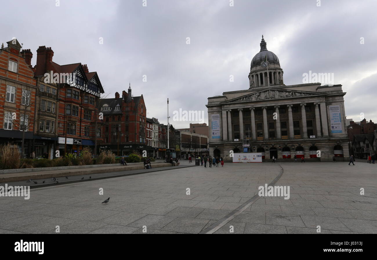 Nottingham Council House and Old Market Square Nottingham UK April 2017 ...