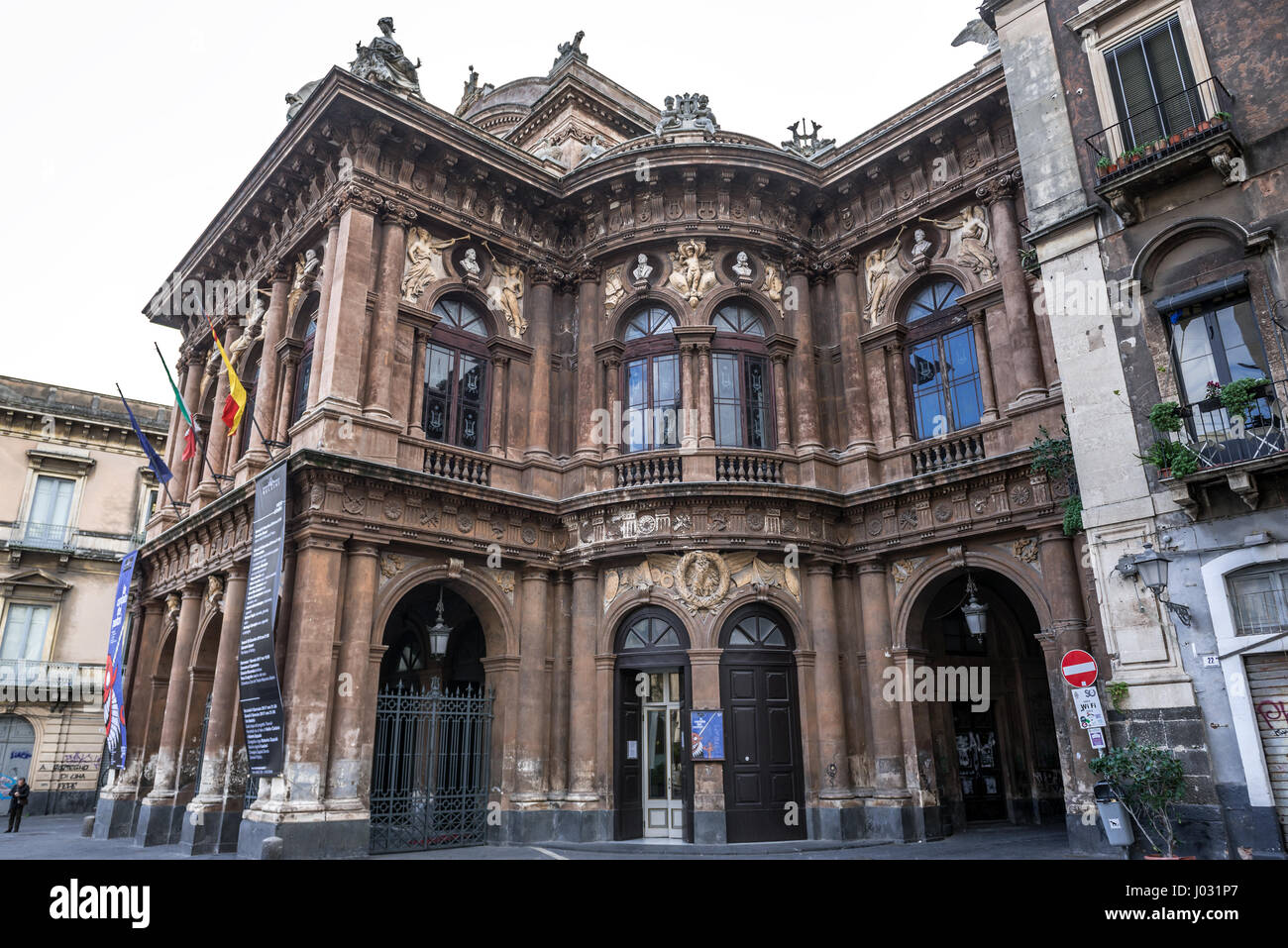 Teatro Massimo Bellini opera house (named after Vincenzo Bellini) on ...