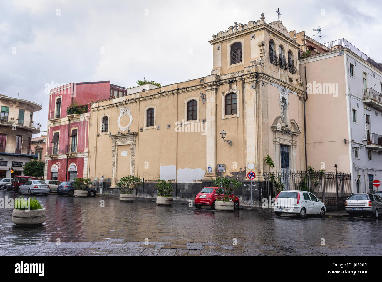 Chiesa di San Sebastiano (Church of Saint Sebastian) in Catania city on ...