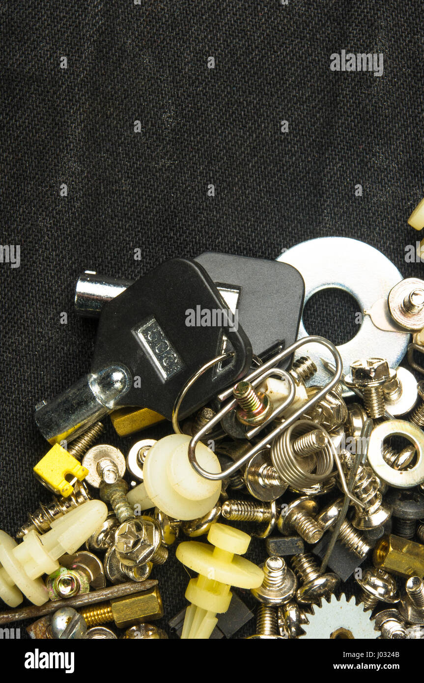 techno backgrounds - various bolts, screws, washers, nuts and other ...