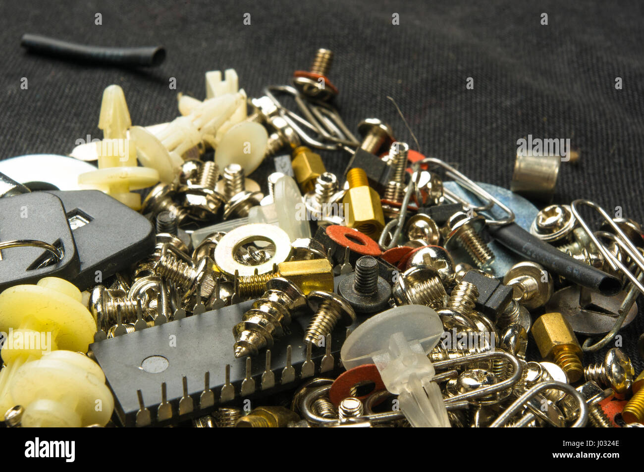 techno backgrounds - various bolts, screws, washers, nuts and other ...