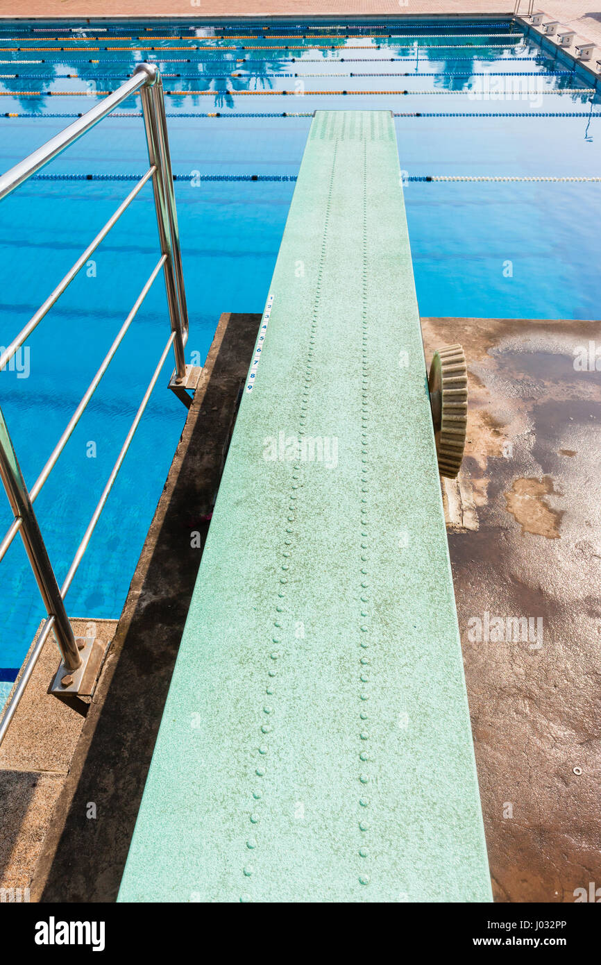 Diving boards swimming pool Aquatic Sport Stock Photo - Alamy