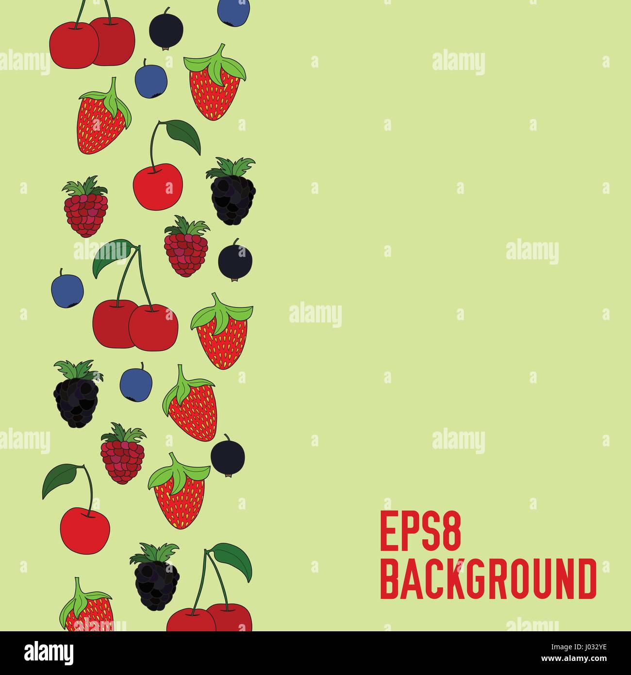 abstract vector doodle berry background Stock Vector Image & Art - Alamy