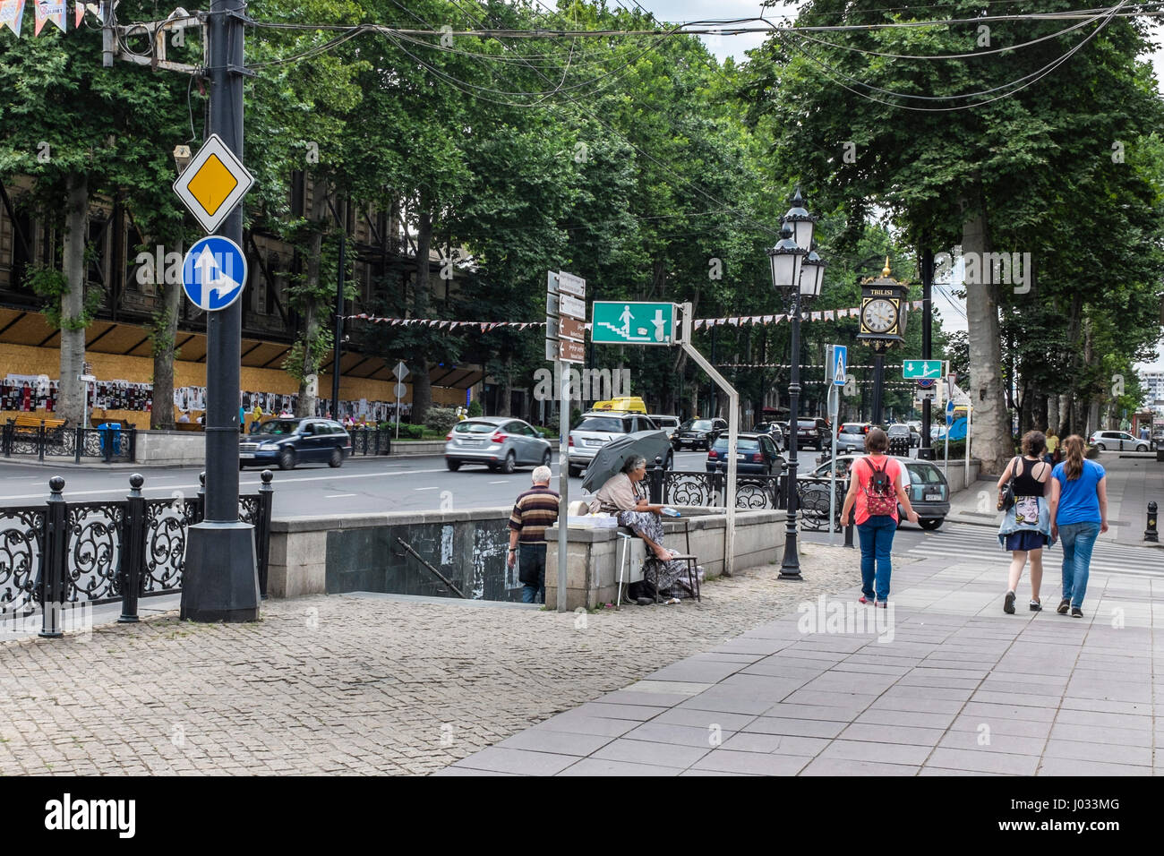 Rustaveli Avenue, Tbilisi, Georgia, Eastern Europe - EDITORIAL USE ONLY ...