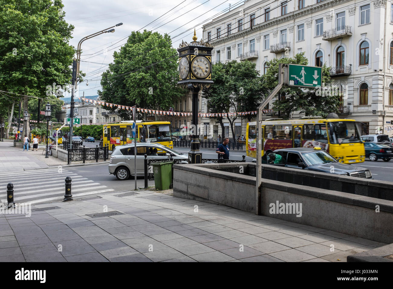 Rustaveli Avenue, Tbilisi, Georgia, Eastern Europe - EDITORIAL USE ONLY ...